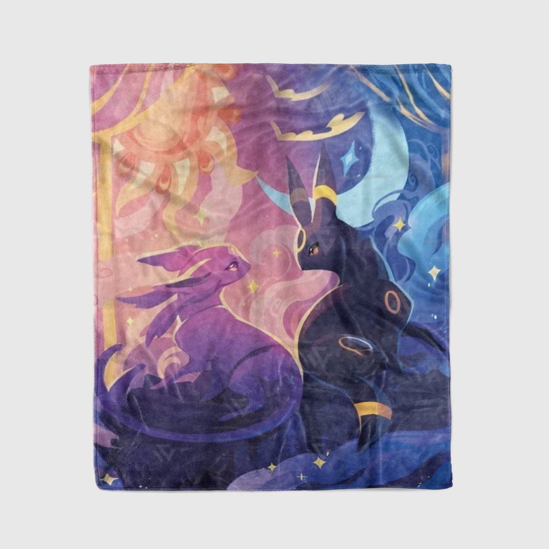 Anime Umbreon & Espeon Custom Soft Blanket Baby Birthday Gift Home ...