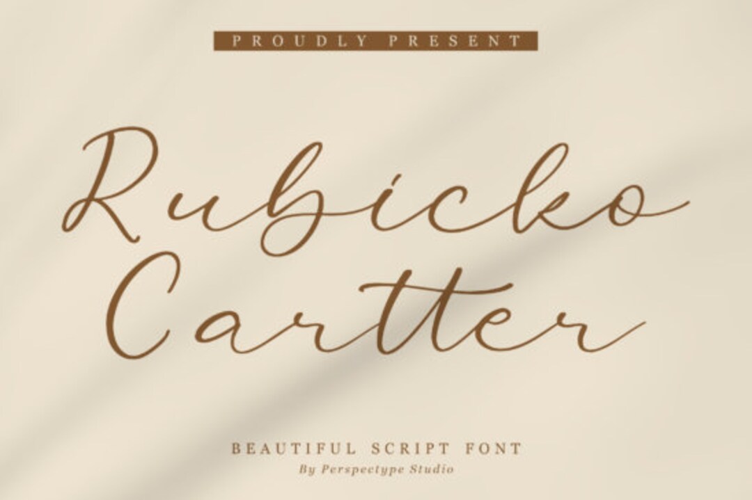 Rubicko Cartter Font, Calligraphy Font, Cricut Font, Casual Font ...