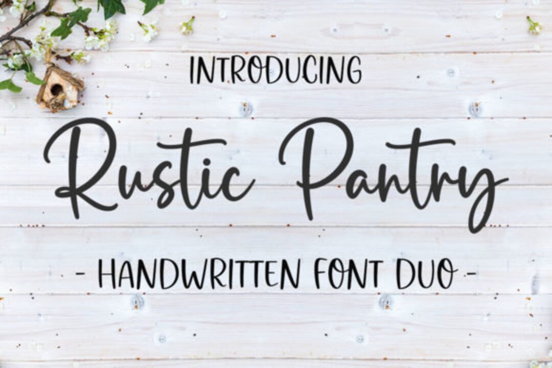 Rustic Pantry Font Thin Font, Cricut Fonts, Casual Font, Modern Font ...