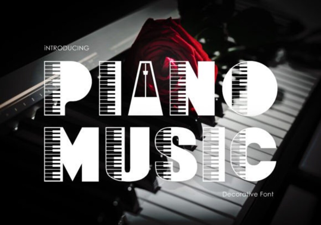Piano Music Font, Display Font, Cricut Font, Casual Font, Modern Font ...