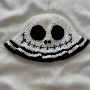 Crochet Spooky Skeleton Bucket Hat, Halloween Costume - Etsy