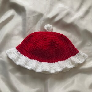 Handmade Crochet Santa Bucket Hat - Etsy