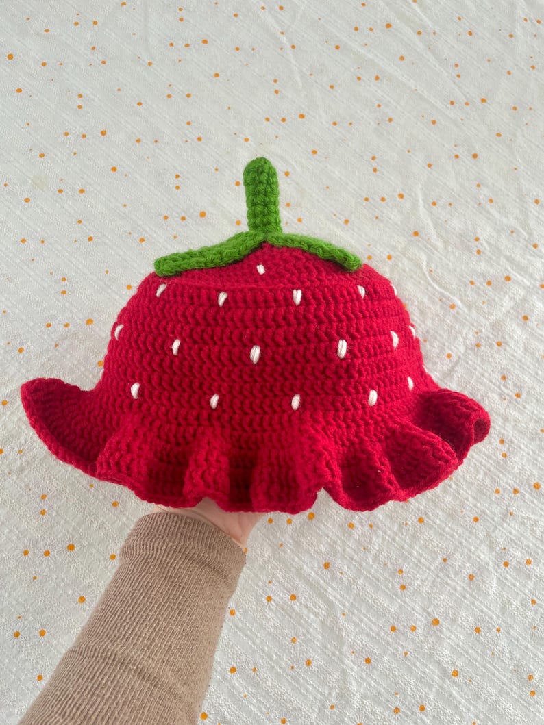 Crochet Strawberry Bucket Hat PATTERN , Pdf Pattern - Etsy