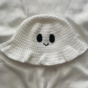 Crochet Ghost Bucket Hat, Handmade Halloween Costume - Etsy