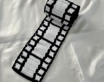 Knit Gray Filmstrip Scarf Film Roll - Etsy