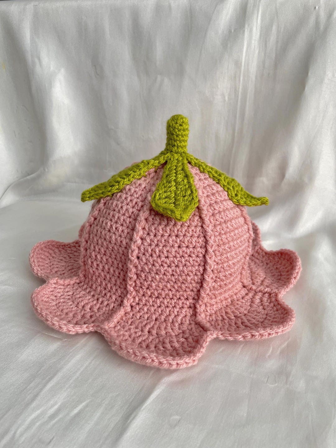 Pink Crochet Tulip Bucket Hat (standard Size) - Etsy