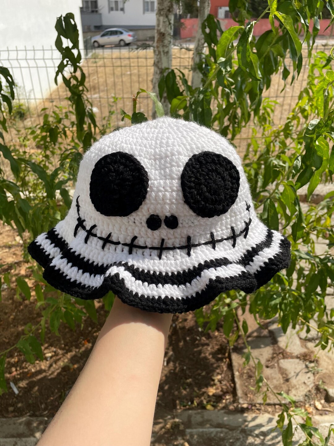 Crochet Spooky Skeleton Bucket Hat, Halloween Costume - Etsy