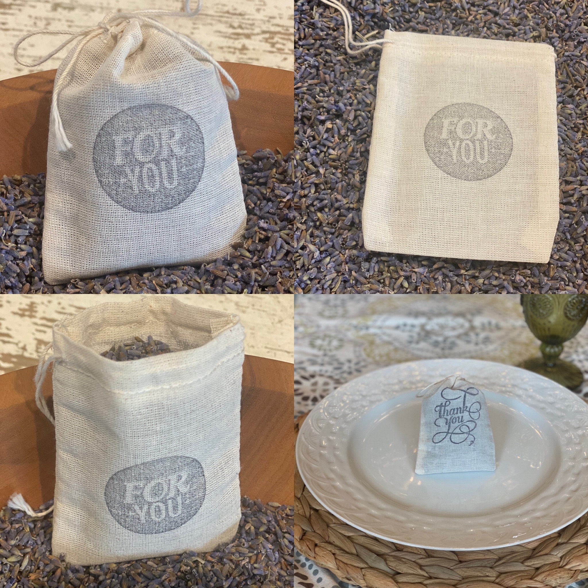 Customizable Lavender Filled Cotton Muslin Sachet Bags - Etsy