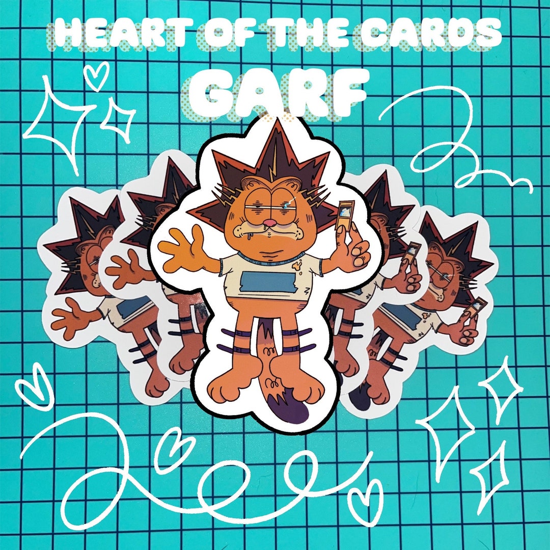 Yu-gi-oh Garfield Sticker heart of the Garf - Etsy