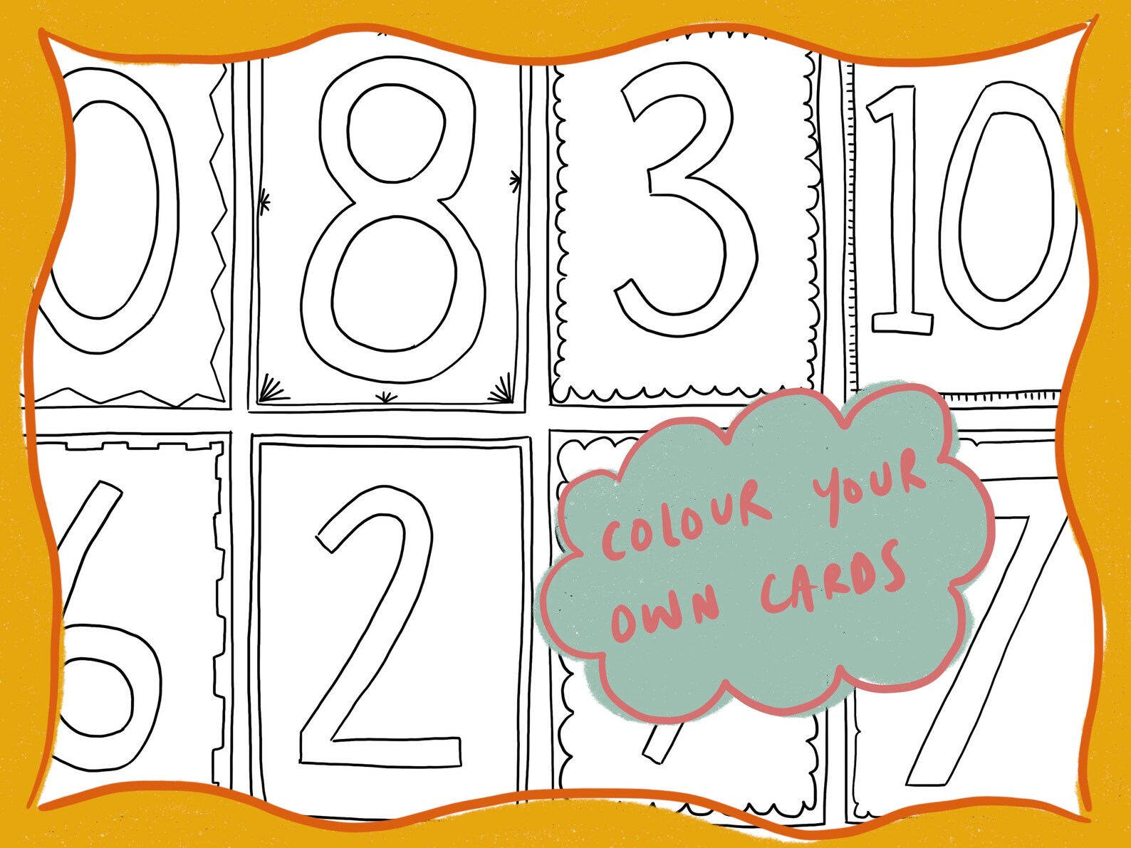 Printable Number Flashcards and Number Lines Digital Download Maths ...