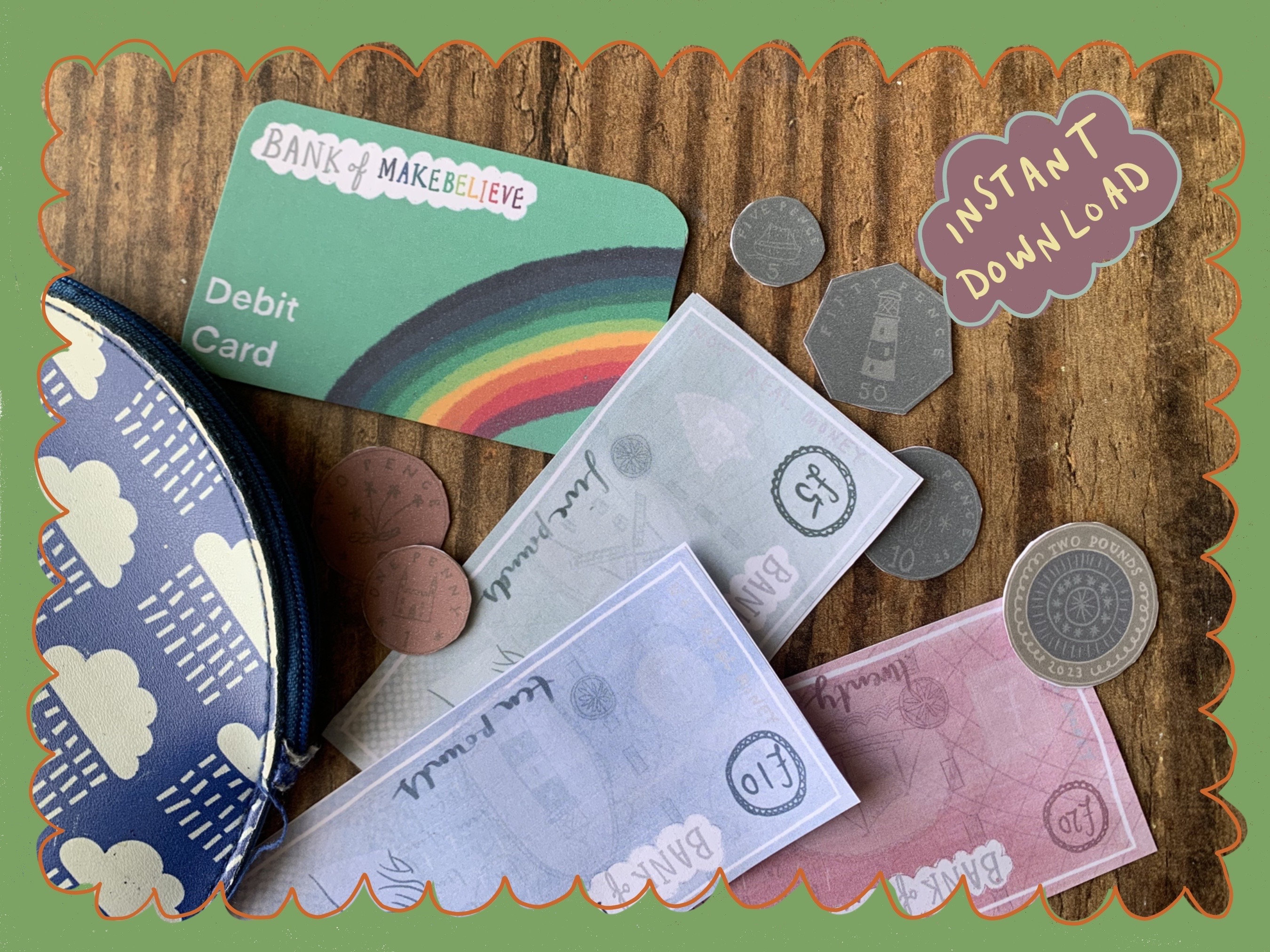 Printable Play Money Digital Download to Print at Home - Etsy