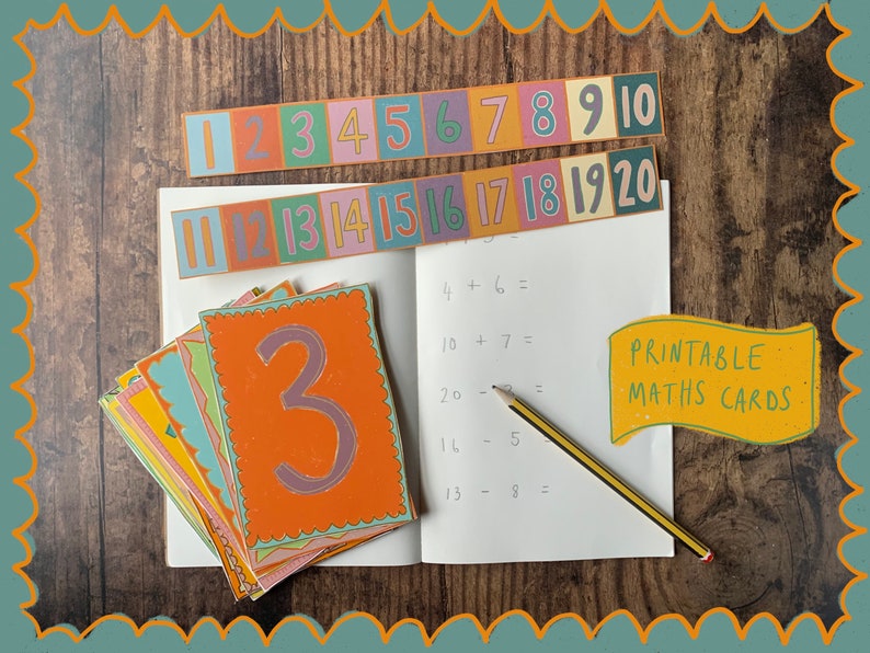 Printable Number Flashcards and Number Lines Digital Download - Etsy UK