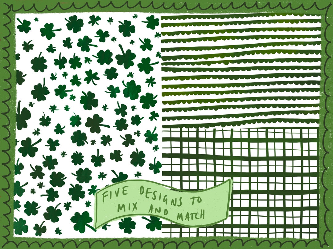 Printable St Patrick’s Day Patterns Instant Digital Download, Make Your ...