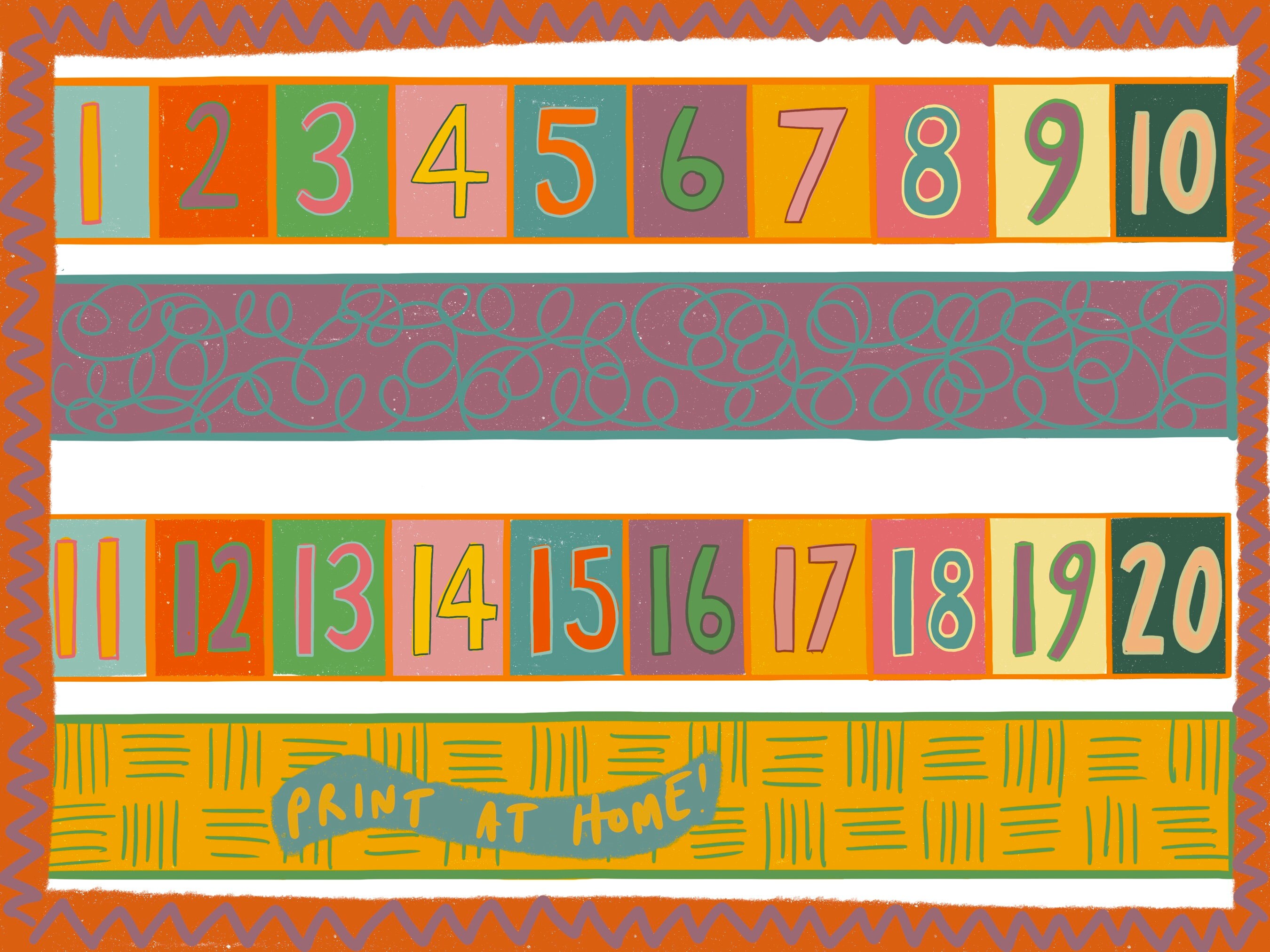 Printable Number Flashcards and Number Lines Digital Download Maths ...