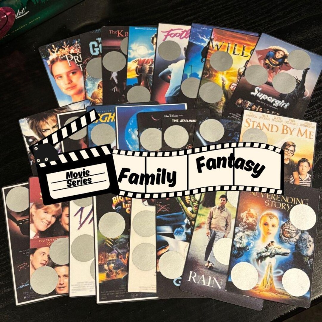 FAMILY FANTASY Poster Scratch off Card Movie Set Savings Challenge 500 ...