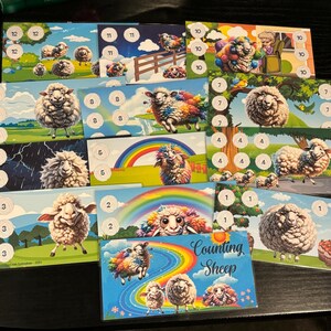 COUNTING SHEEP A6 Mini Savings Challenge 468 Inserts Game Cash Stuffing ...