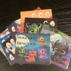 COUNTING DRAGONS Cards or A6 Mini Savings Challenge 468 Inserts Game ...