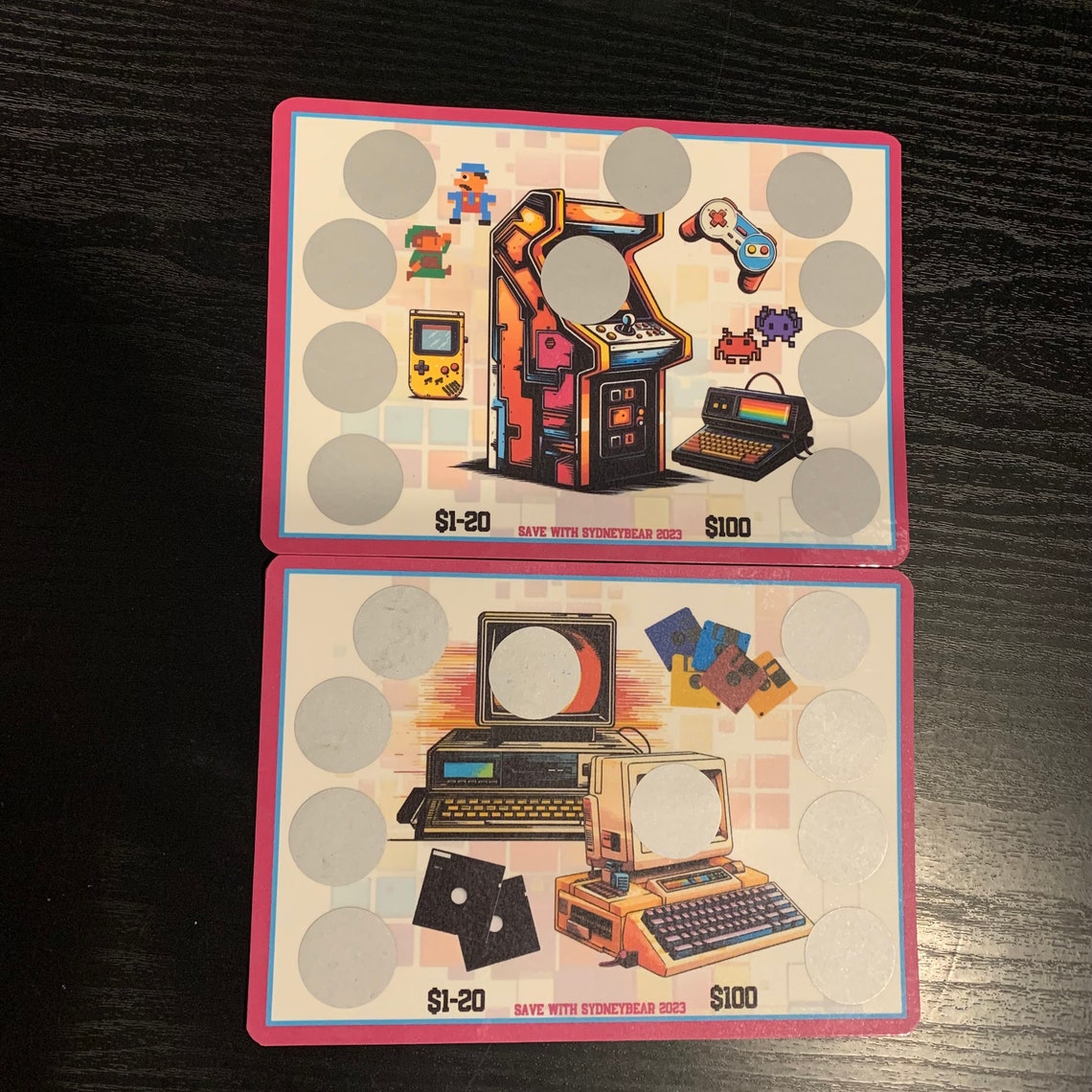 RADICAL 80's Scratch off 100 Savings Challenge A5 Inserts Game Cash ...