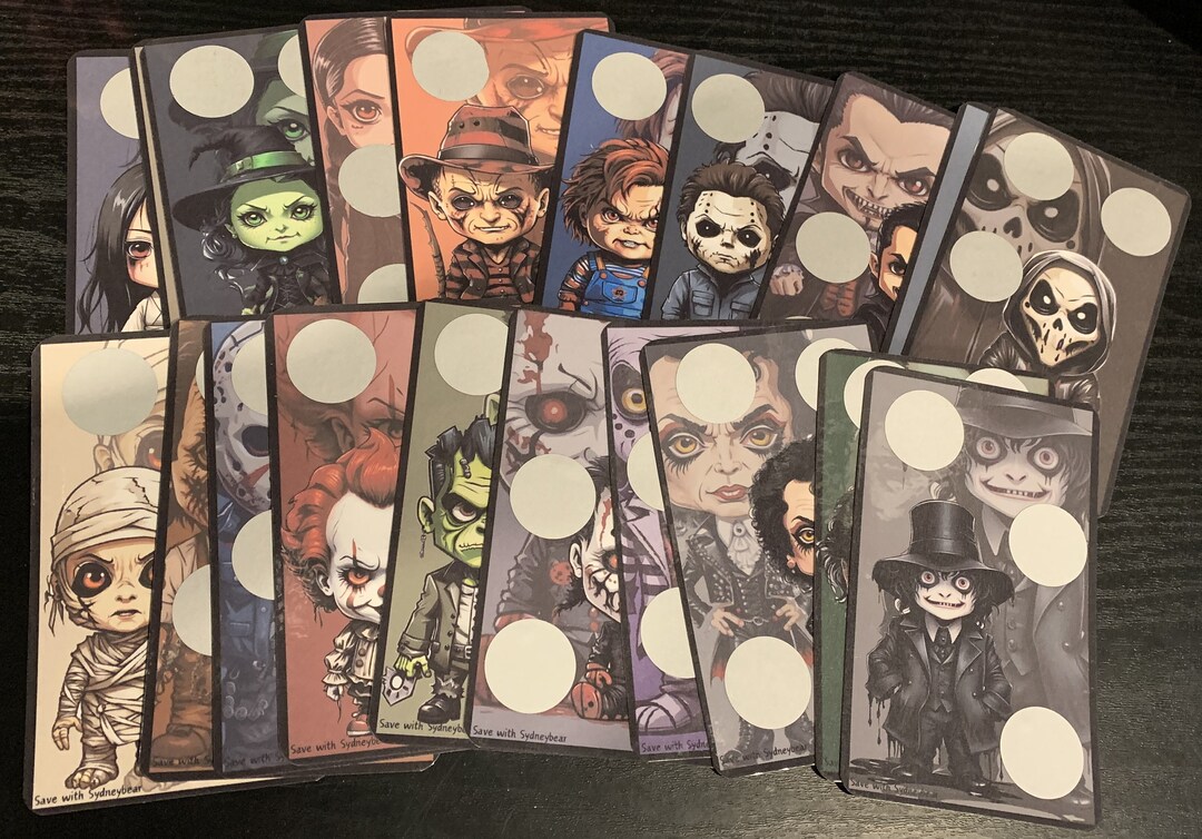SCARY SAVINGS Scratch off Card Set Savings Challenge 450 Inserts Game ...