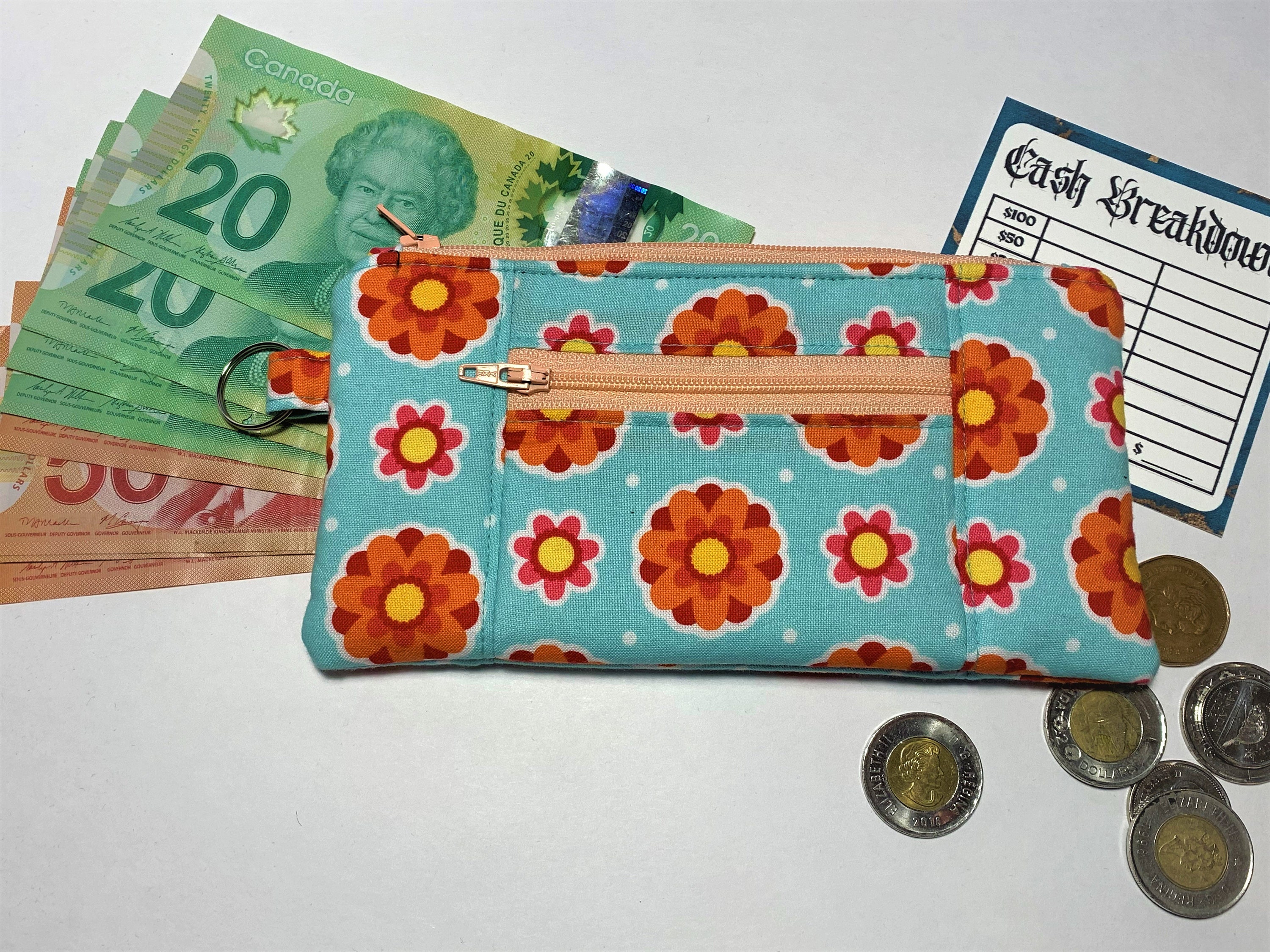 Cash Stuffing BANK Bag With 3 Pockets Breakdown Teller Slips - Etsy