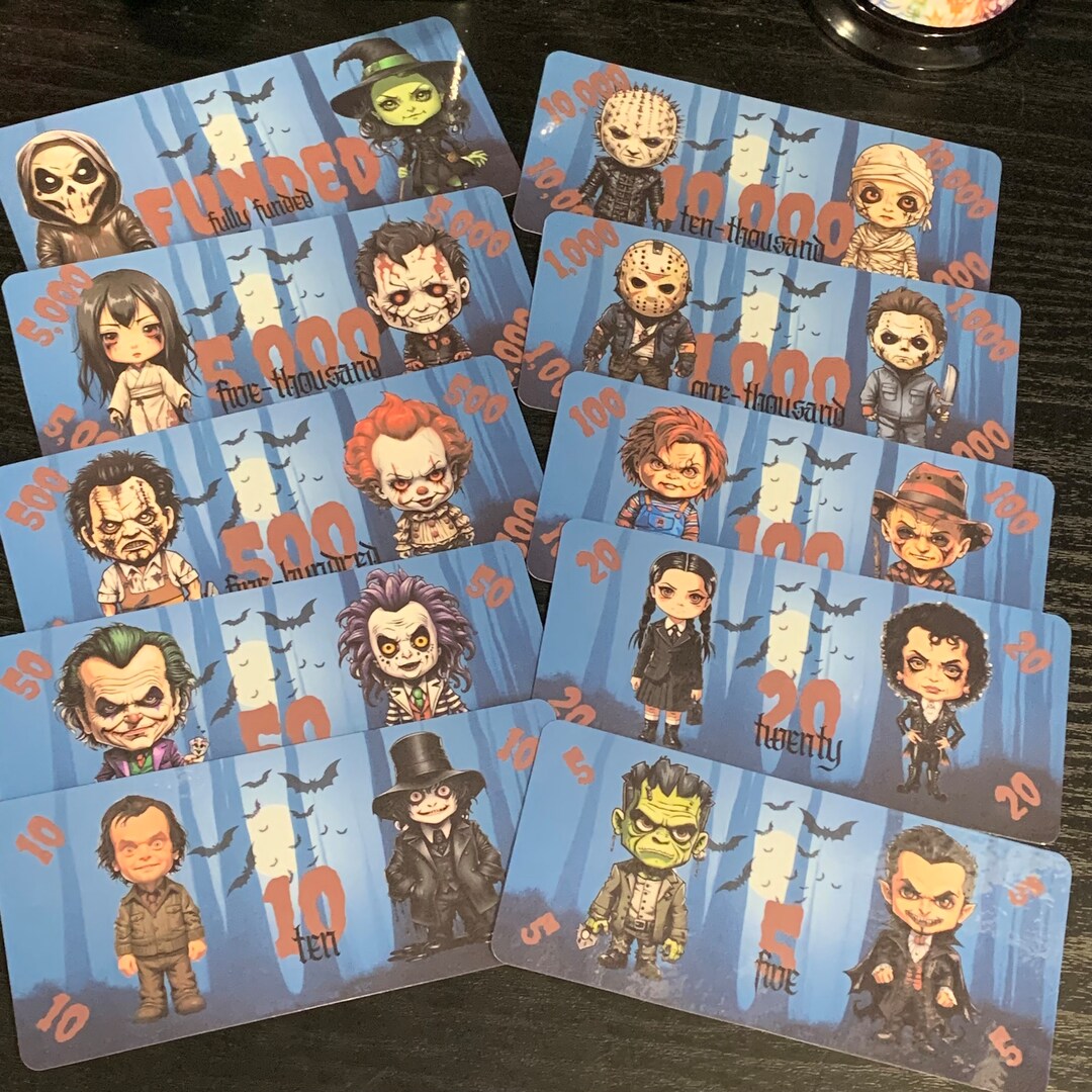 Horror Placeholders Prop Money Savings Inserts Game Cash Stuffing ...