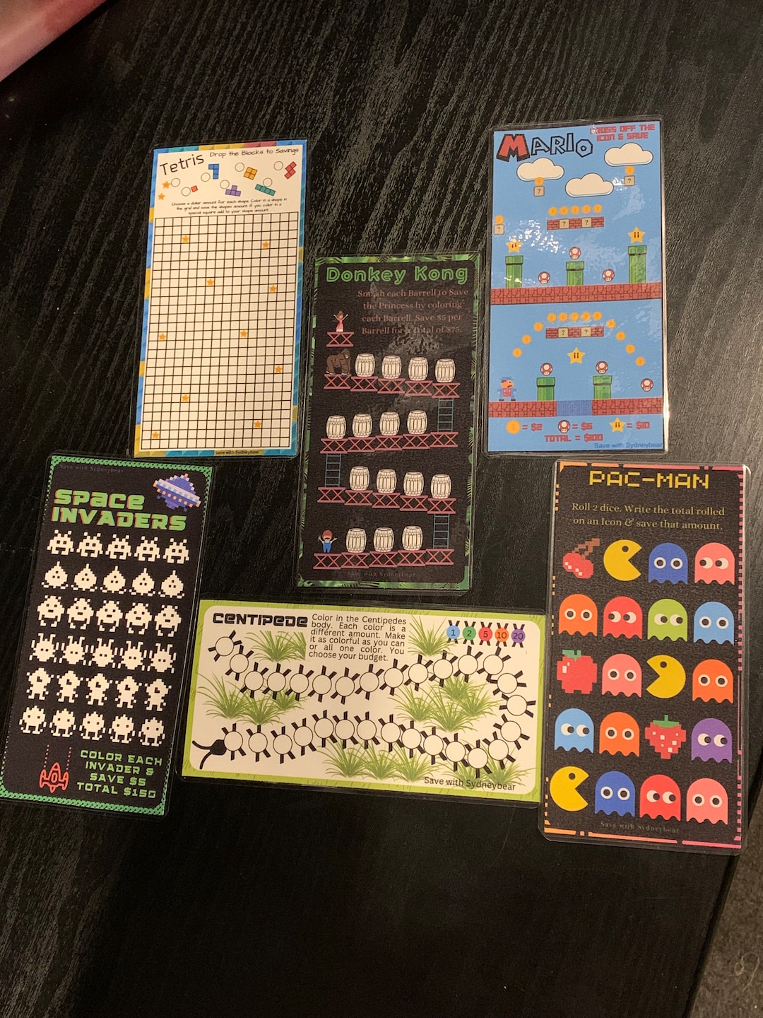 Mini Laminated VIDEO GAME Savings Challenge A6 Inserts Cash Stuffing ...