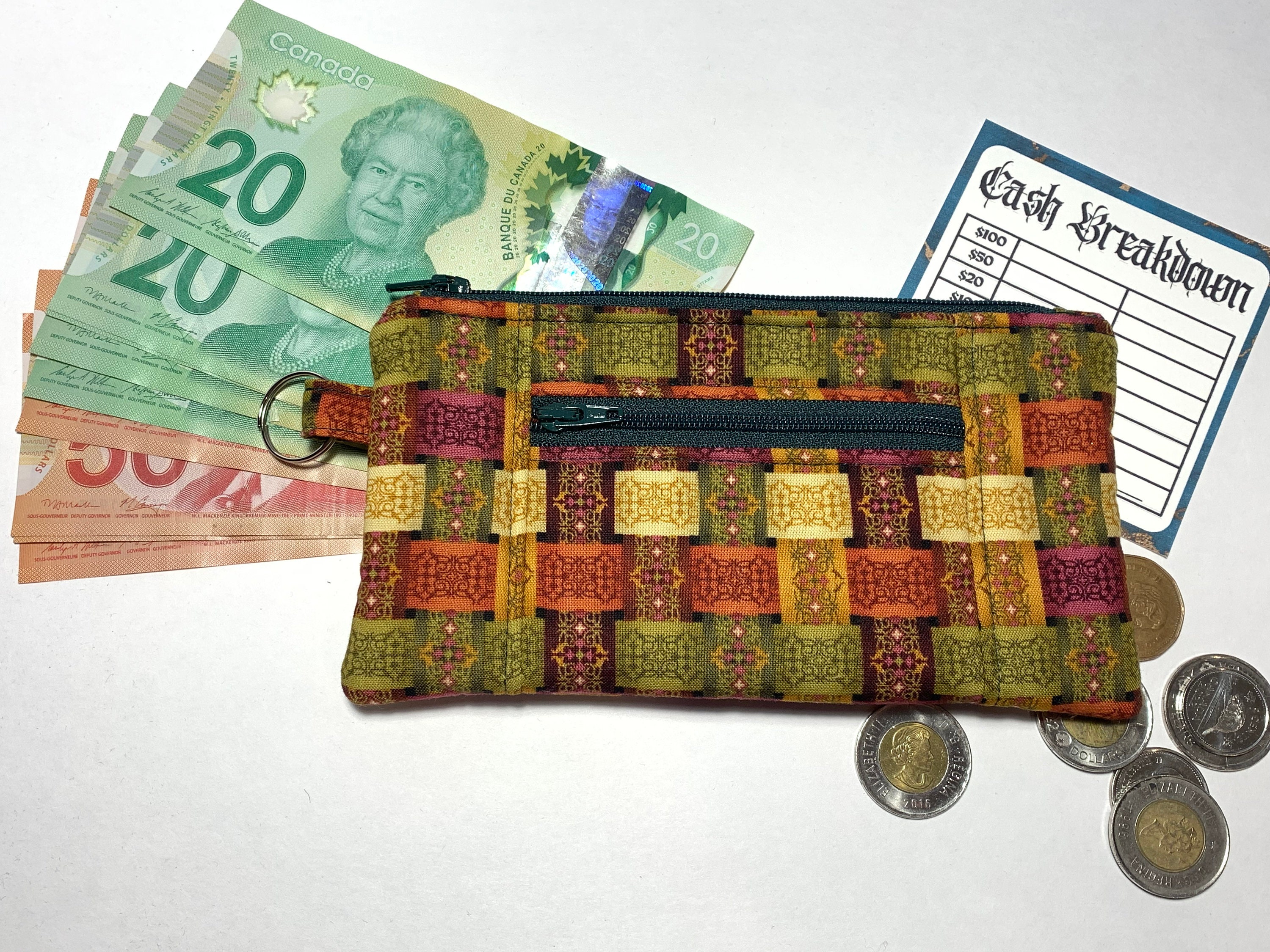 Cash Stuffing BANK Bag With 3 Pockets Breakdown Teller Slips - Etsy