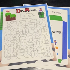 Dr. MONEY Doctor M Color Printable Download Game & Saving Tracker Cash ...