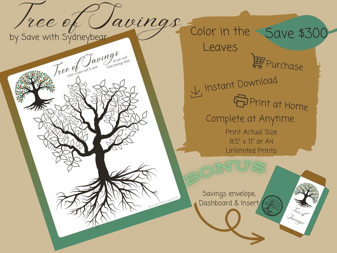Color the TREE OF LIFE Save Challenge Printable Download Game & Saving ...