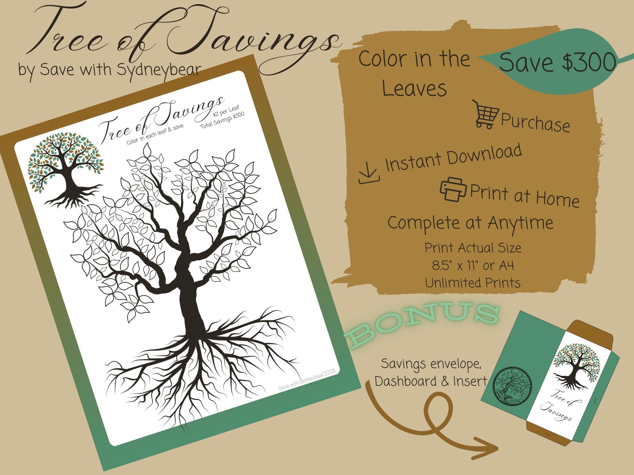 Color the TREE OF LIFE Save Challenge Printable Download Game - Etsy