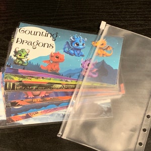 COUNTING DRAGONS Cards or A6 Mini Savings Challenge 468 Inserts Game ...