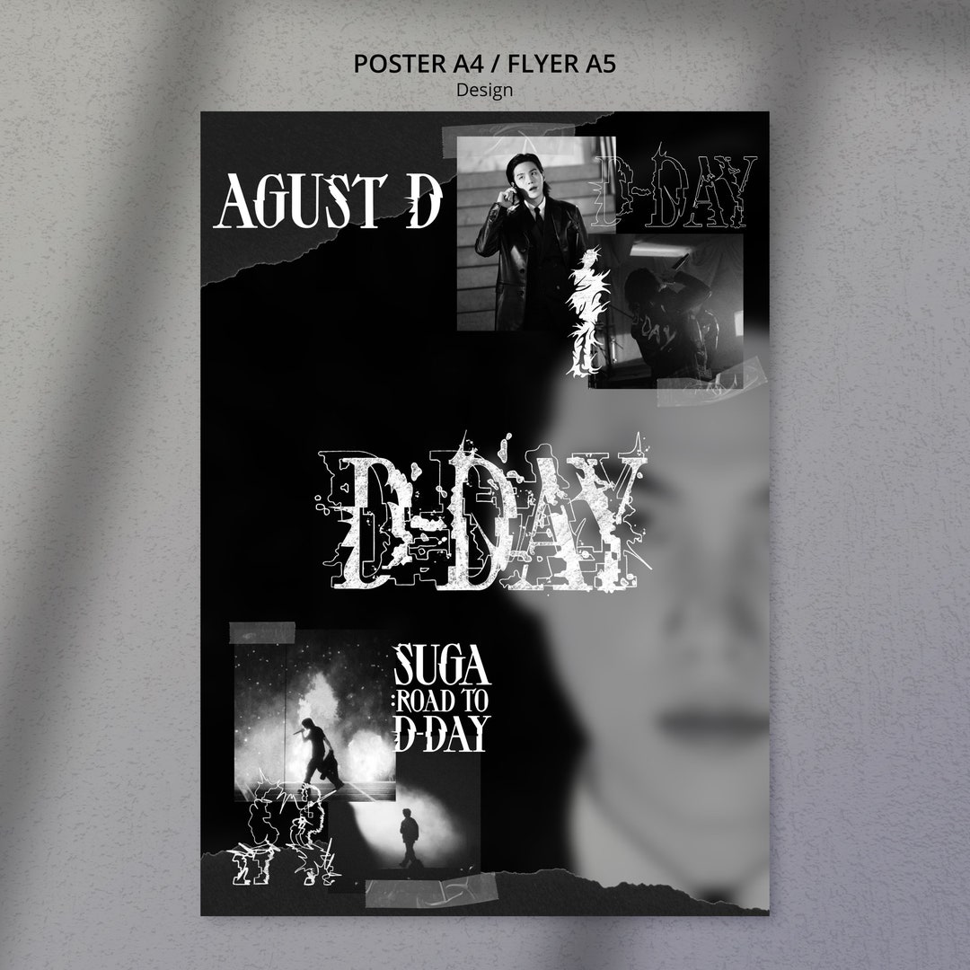 Agust D d-day Posterwallpaper - Etsy