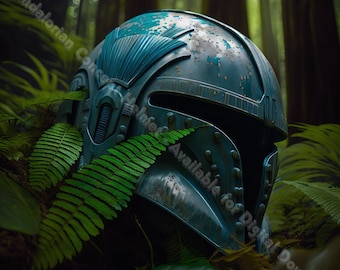 Mandalorian Retro Art Print Digital Download, Star Wars Mandalorian ...