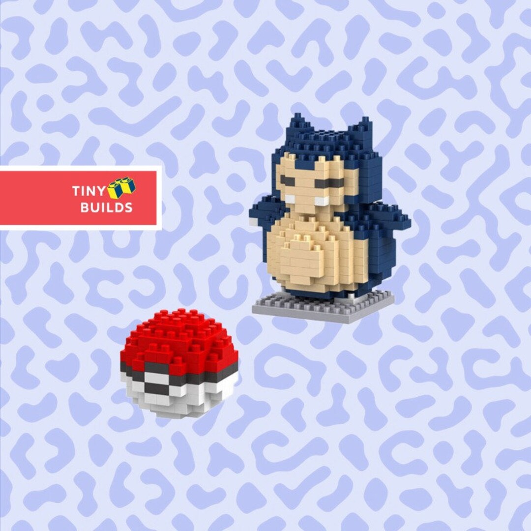 Snorlax Pokemon Brick Miniature DIY Build Set Brick - Etsy