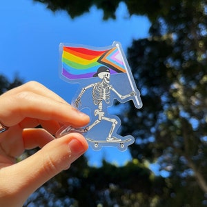 Skeleton Pride Flag LGBTQ+ Sticker - Etsy