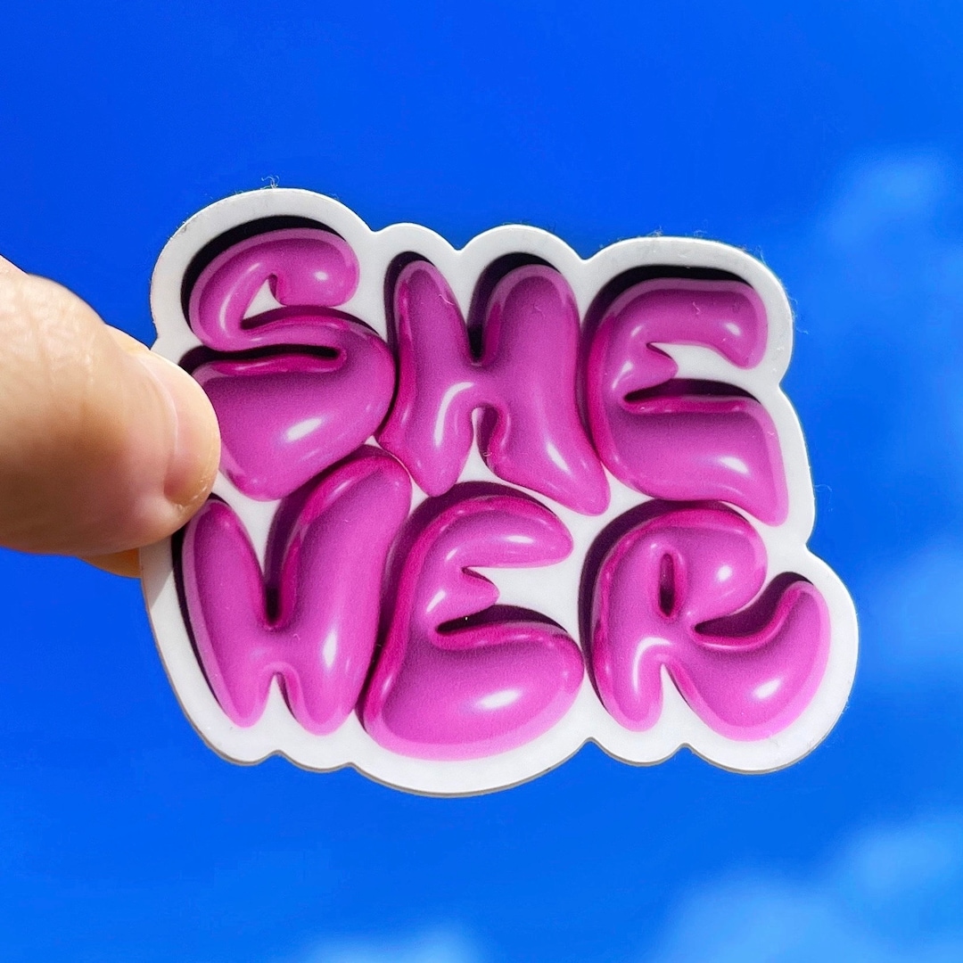 She/her Pronouns LGBTQ+ Sticker - Etsy