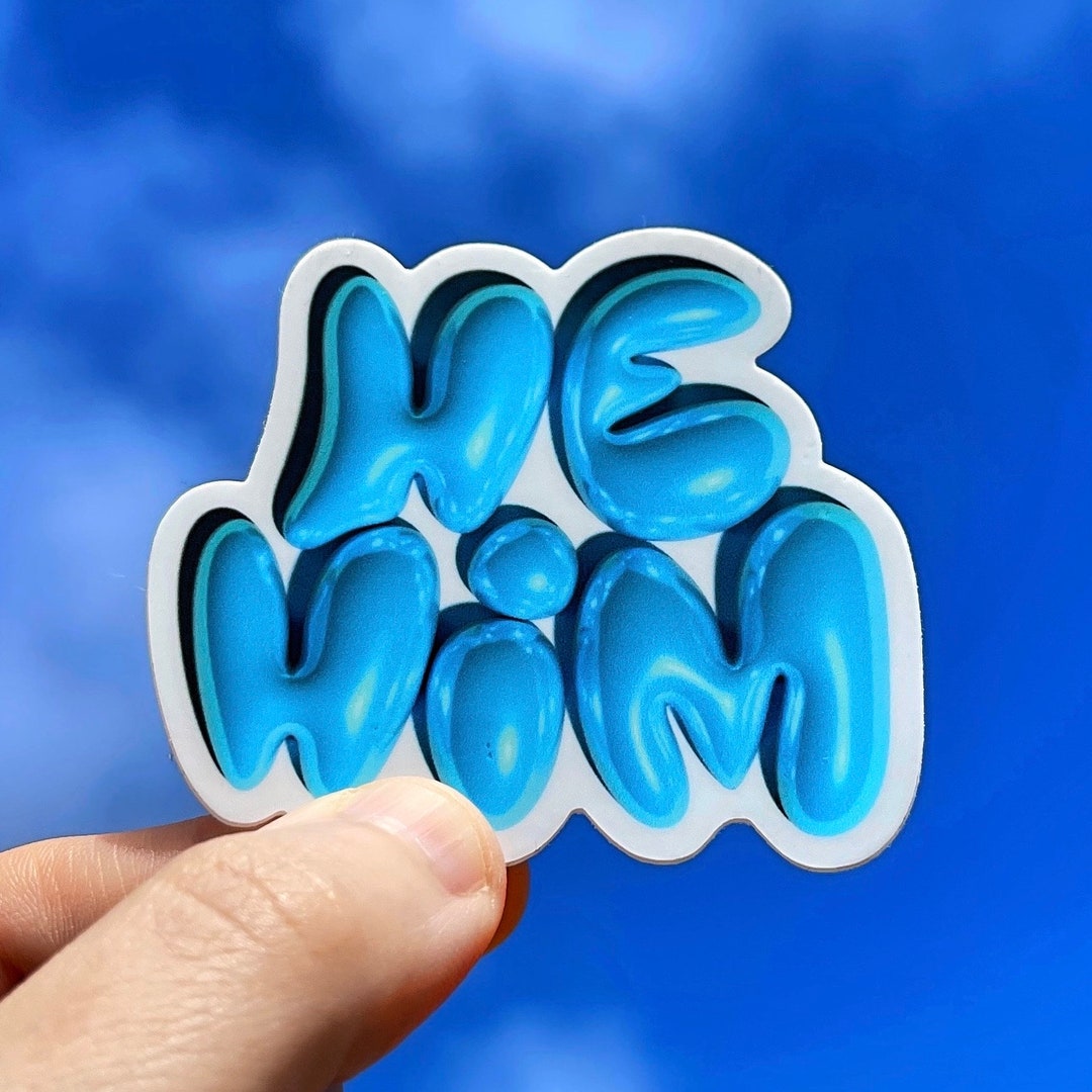 He/him Pronouns LGBTQ+ Sticker - Etsy