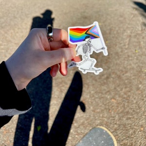 Skeleton Pride Flag LGBTQ+ Sticker - Etsy