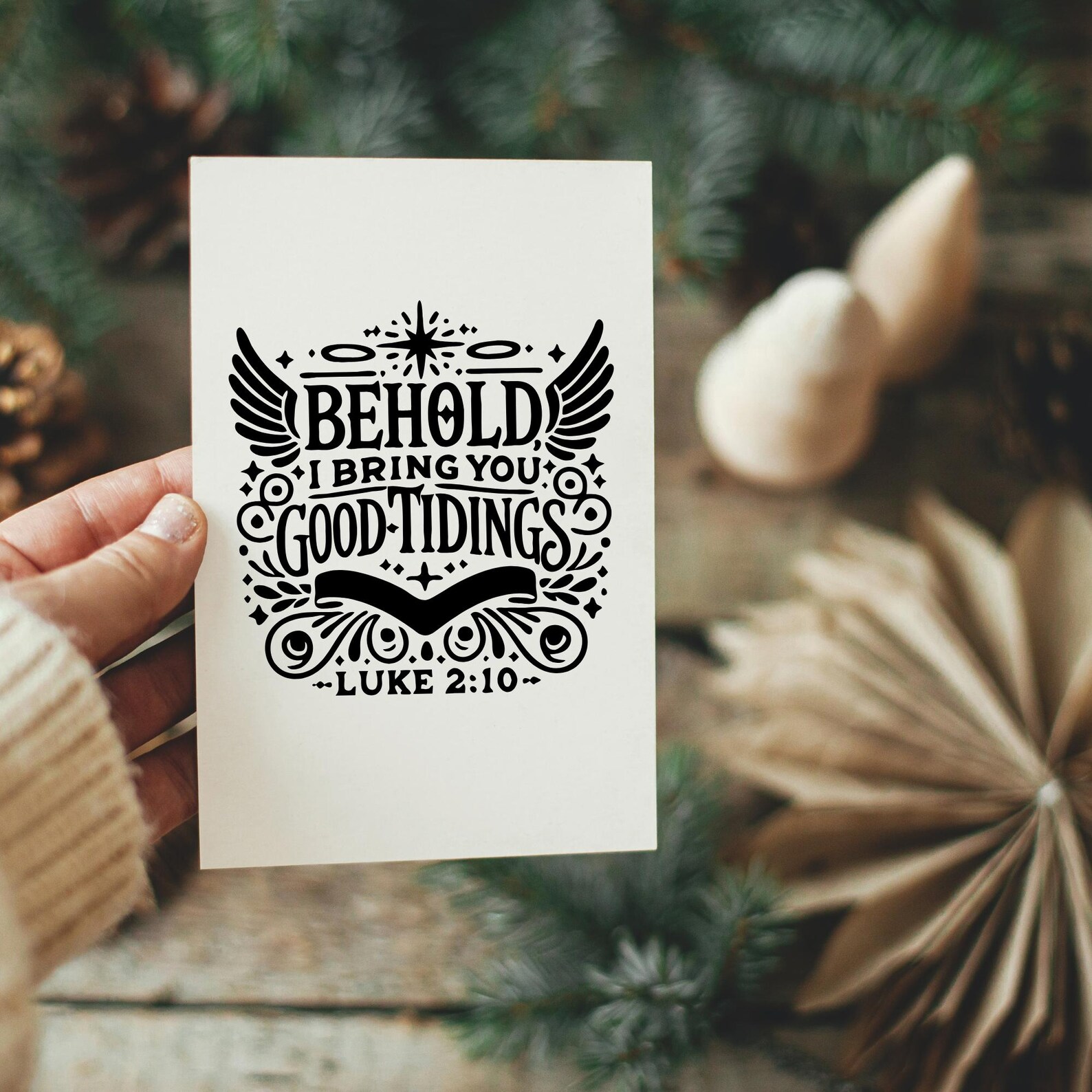 Behold I Bring You Good Tidings Luke 2:10 - Christian Christmas Wall ...