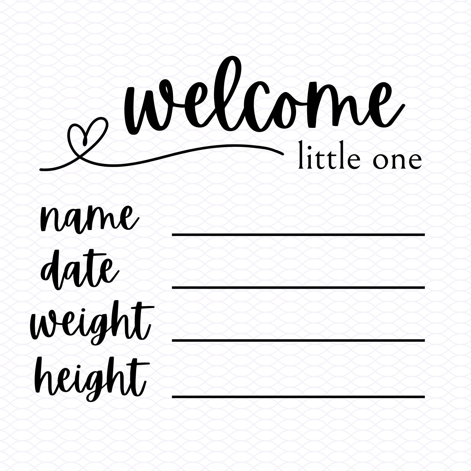 Baby Announcement Svg Baby Stat Sign Hello World Welcome Baby Birth ...