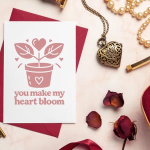 You Make My Heart Bloom SVG Png Eps Jpeg | Floral Valentine’s Day ...