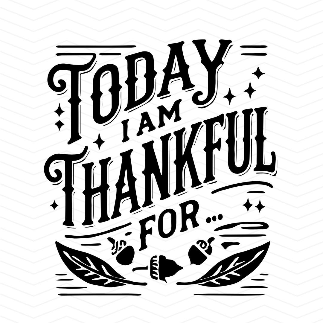 Today I Am Thankful For… Digital Download Printable Gratitude Journal ...