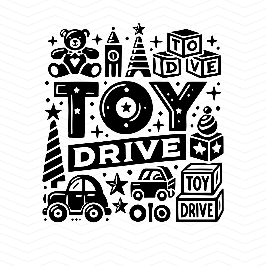 Toy Drive SVG | Holiday Donation Event Design | Christmas Charity ...