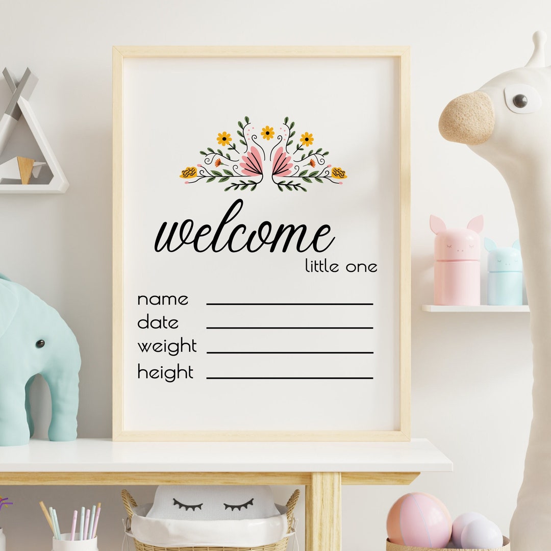 Baby Announcement Svg Baby Stat Sign Hello World Welcome Baby Birth ...