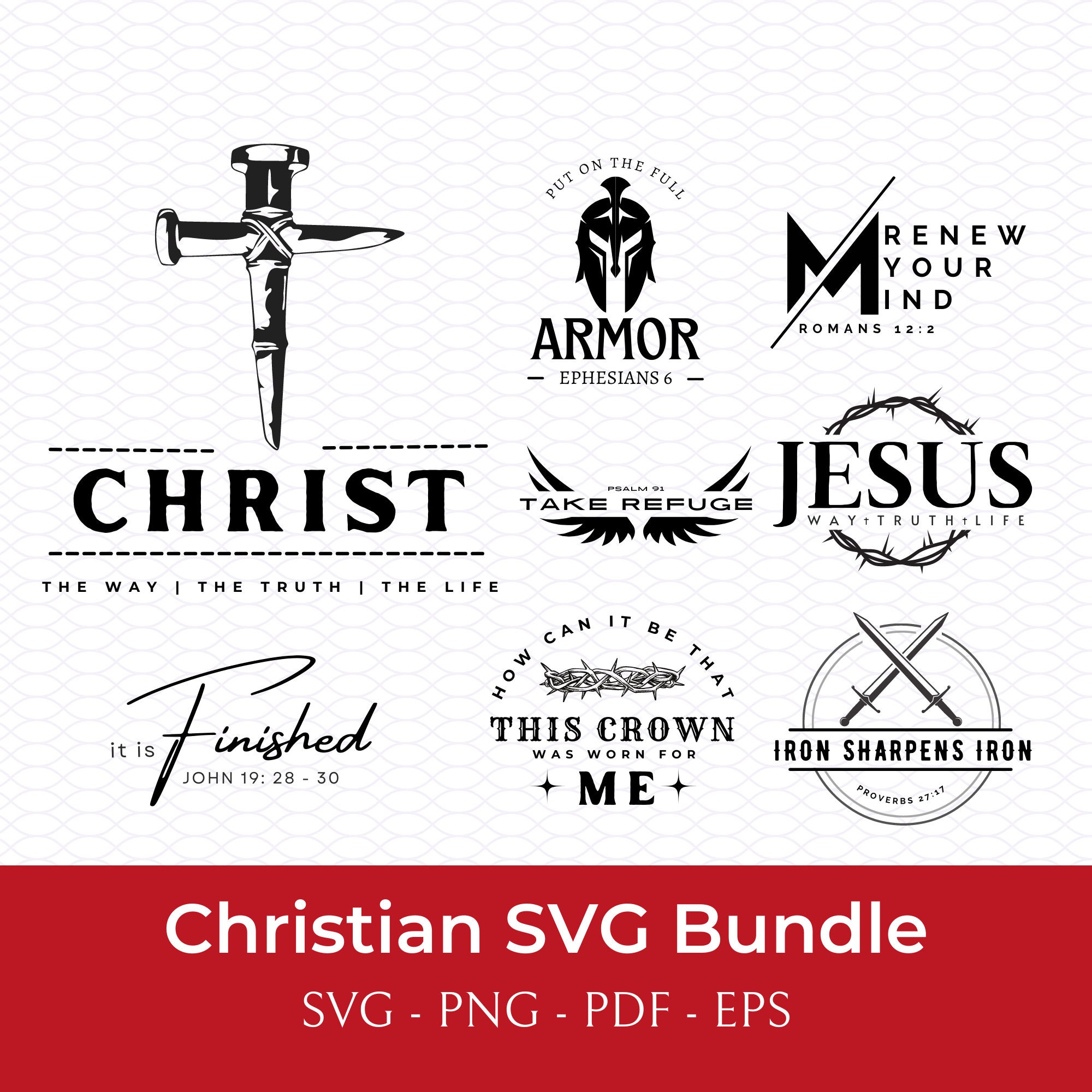Christian Svg Bundle Men Women T Shirt Design Ideas Religious - Etsy