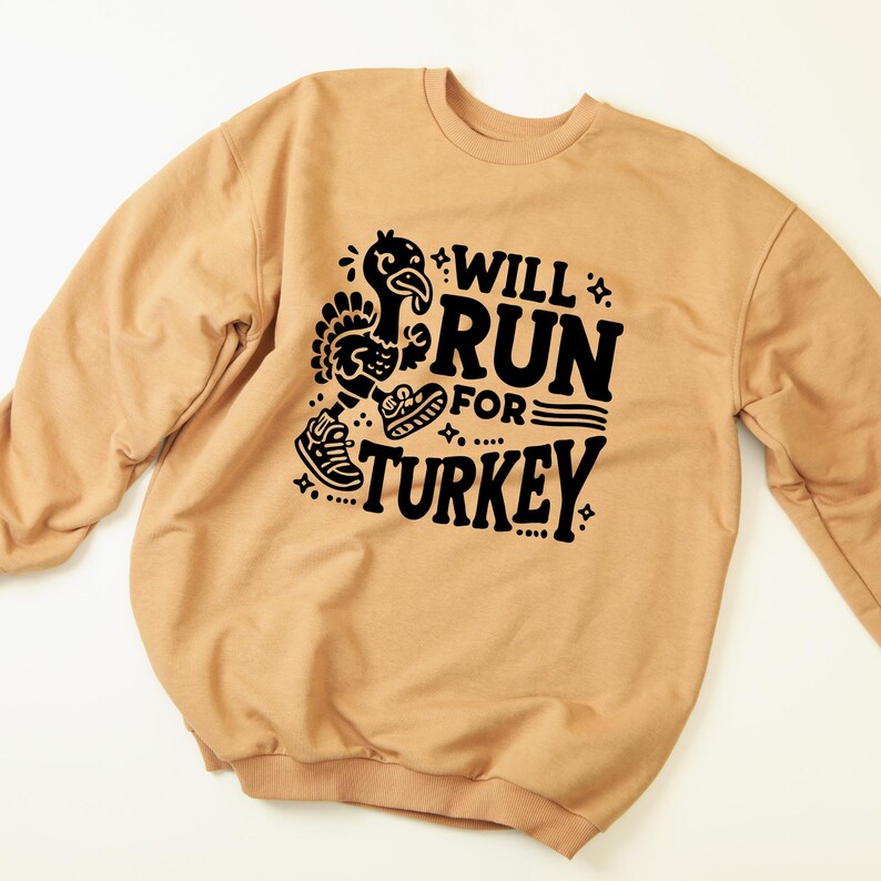 Will Run for Turkey SVG Digital Download | Funny Thanksgiving Running ...