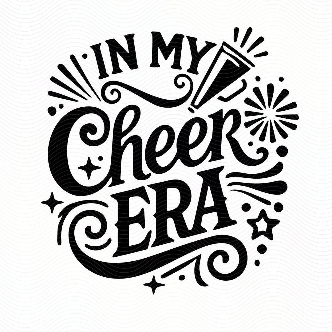 In My Cheer Era SVG Cheerleading Design for Shirts Tote Bags Tumblers ...