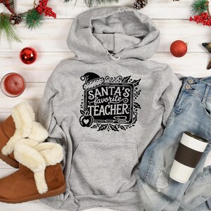 Santa's Favorite Teacher SVG | Funny Holiday Design for Classroom Signs ...