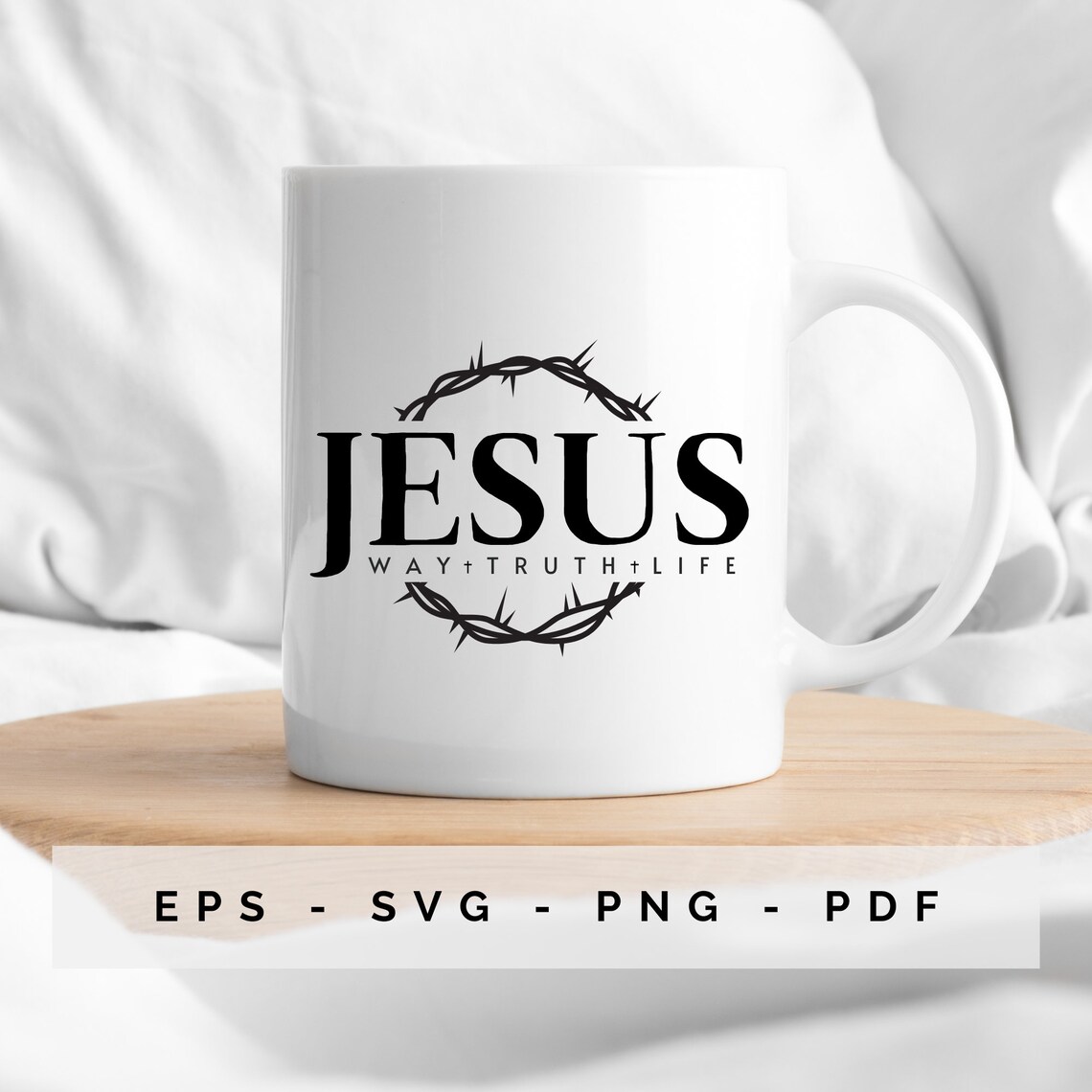 Jesus the Way the Truth the Life Svg Crown Thorns Christian Men T Shirt ...