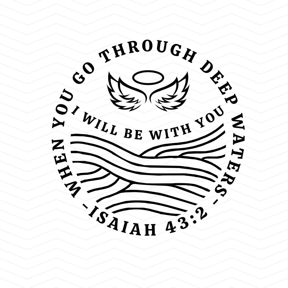 Isaiah 43:2 Bible Verse Digital Art Download Printable Christian Wall ...